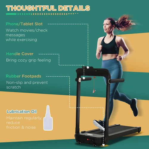 Compact 1.85HP Foldable Electric Treadmill with LED Display & Safety ...